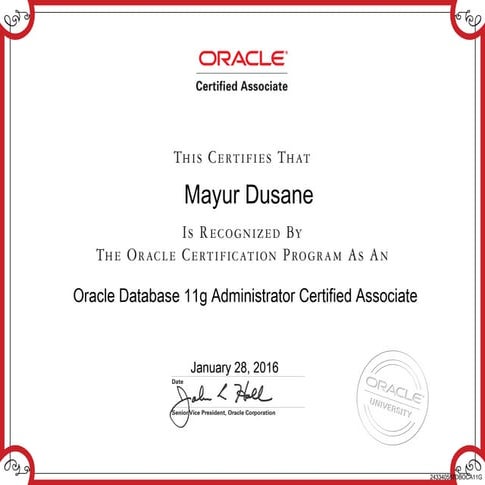 Oracle 11g Oca Ppt