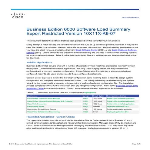 Be6000 software loadsummary-10x11x-k9-07 | PDF