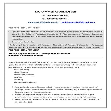 Baseer_ Mohammed_ Resume | PDF
