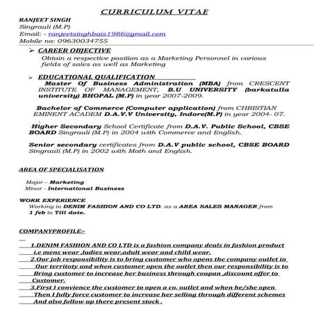 RANJEET RESUME2 | PDF