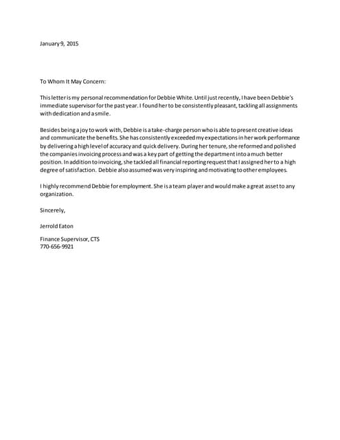Reference letter for Jenn Siren | DOC