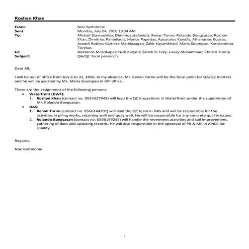 QA QC focal person | PDF