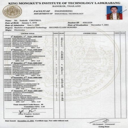 TranscriptBachelor | PDF