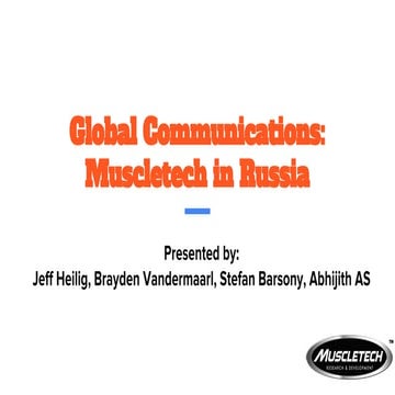 Muscletech - Presentation (April 4, 2016) (1) | PDF