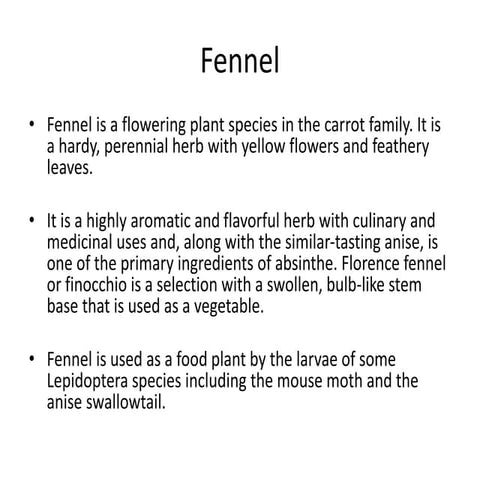 Fennel | PPTX
