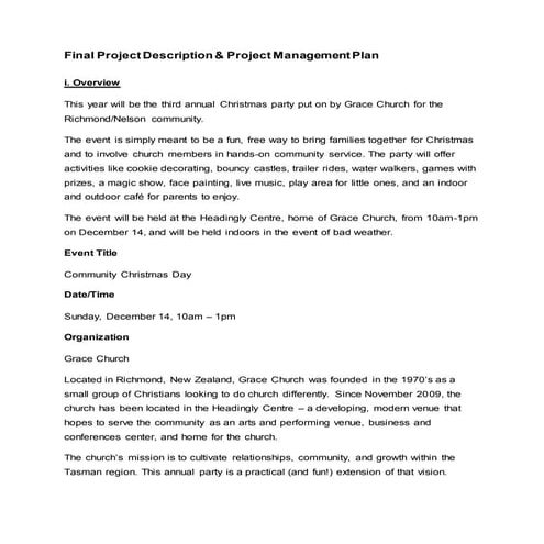 Final Project Plan | PDF