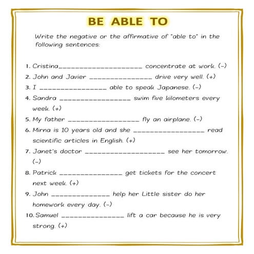 Be able to 1 | PDF