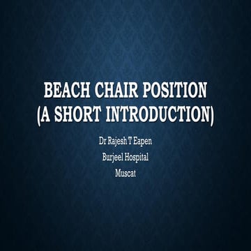 Beach chair position a short introduction | PDF