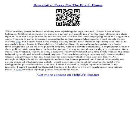 Descriptive Essay Examples About The Beach