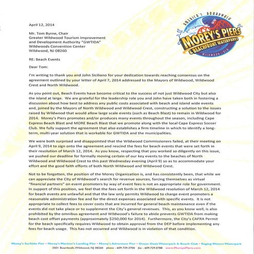 Will Morey Beach Events Letter | PDF | Geography | Science
