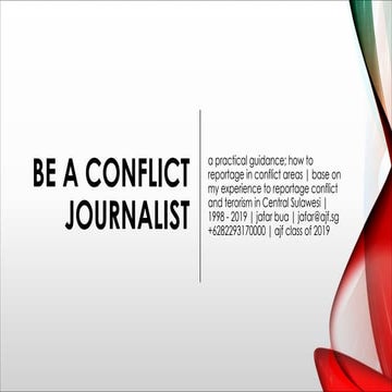 Be a conflict journalist | PDF