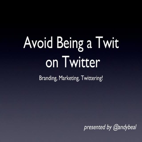 Twitter Tips for Marketers | PPT | Social Networking | Internet