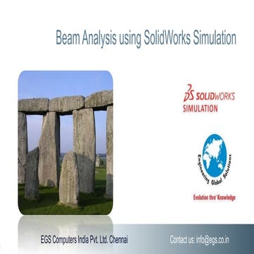 Beam Analysis using SolidWorks Simulation | PPTX