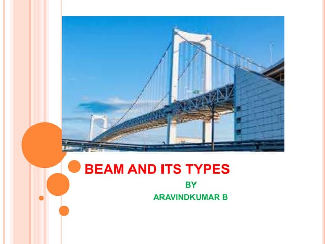 Types of loads, beams, support and support reaction calculation | PPTX