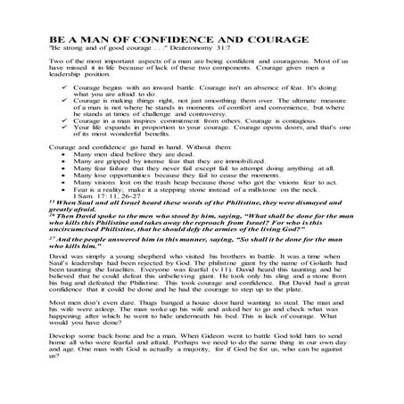 Be A Man | PDF