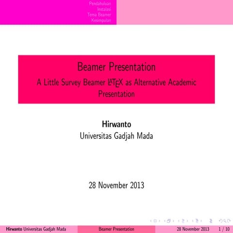 Beamer Presentation | PDF