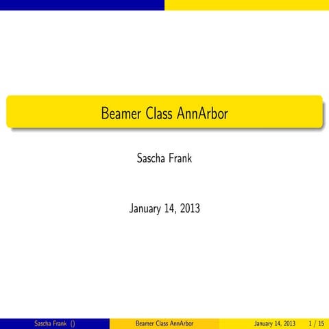 Beamer class-example8-ann arbor | PDF