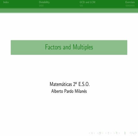 Factors and multiples | PPT