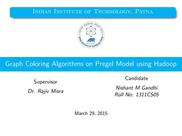 Graph Coloring Algorithms On Pregel Model Using Hadoop Pdf Graphics 1866