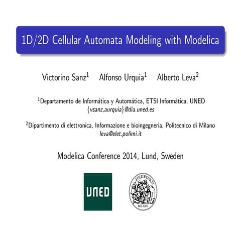 1D/2D Cellular Automata Modeling with Modelica | PDF | Genetics | Science