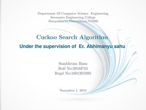 The Cuckoo Search Algorithm: A review. | PDF