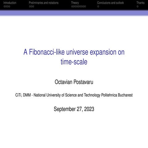 A Fibonacci-like universe expansion on time-scale | PDF