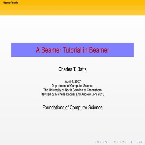 Beamer Tutorial Ppt
