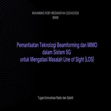 materi beamforming dan Mimo yang digunakan pada 5G | PDF