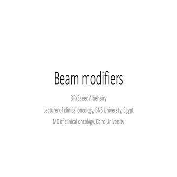 Beam modifiers | PPT