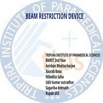 Beam restricted device and filter used in x ray | PPTX