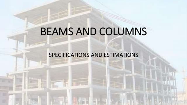 RCC Elements column, beam. | PPTX