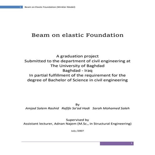 Beams on Elastic Foundation using Winkler Model.docx
