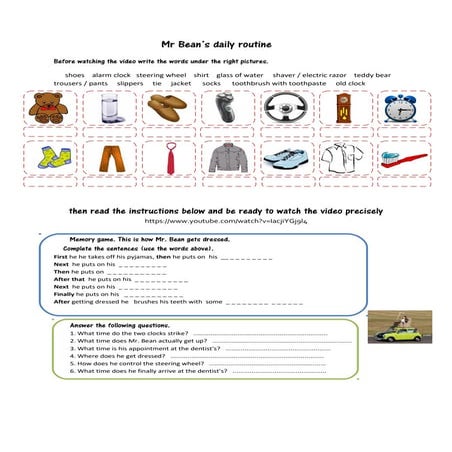 Bean dailyroutine | PDF