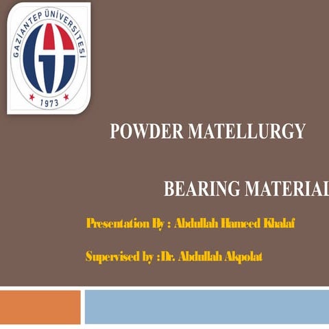 Bearing materials | PPT