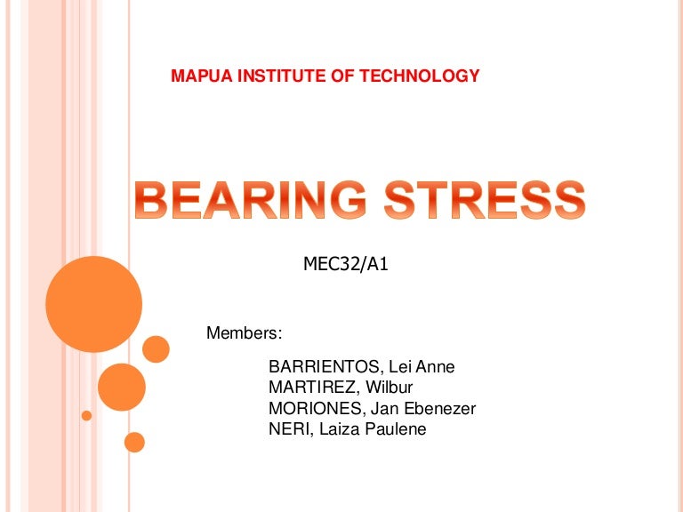 Bearing stress