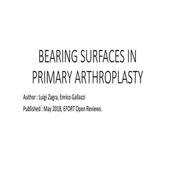 Bearing surfaces review presentation | PPTX