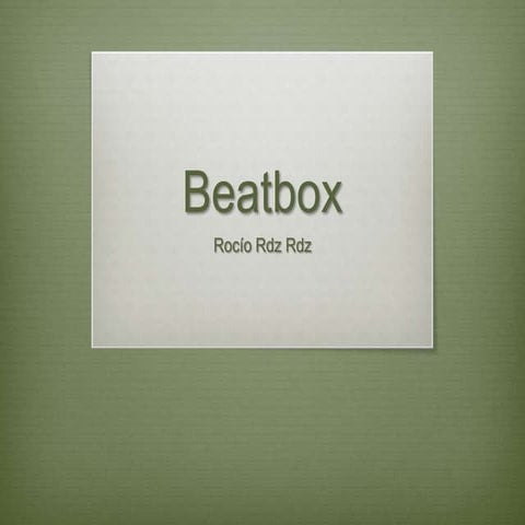 Tipos de Beatbox | PDF