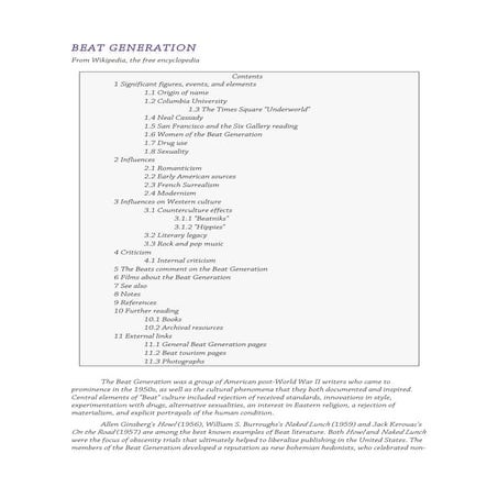 Beat generation | PDF