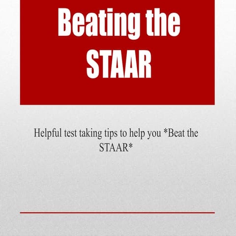 Beat the STAAR | PPTX