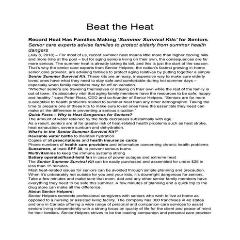 Beat the heat | PDF