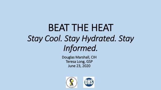 Heat Stress Awareness | PPT