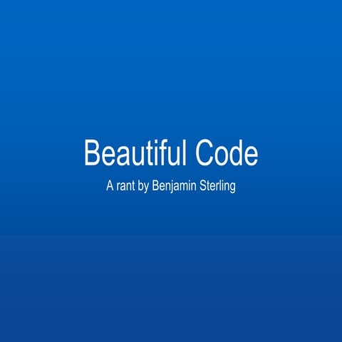 Beautiful code | PPTX