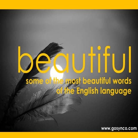 Beautiful Words From The English Language | PPT