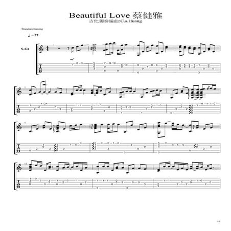 Beautiful love 蔡健雅 | PDF