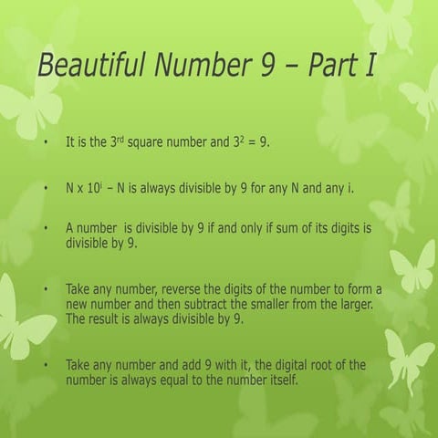 Beautiful Number 9 | PPTX