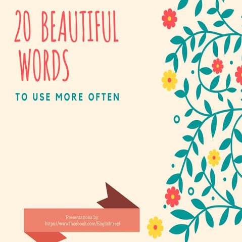 20 Beautiful words | PPT