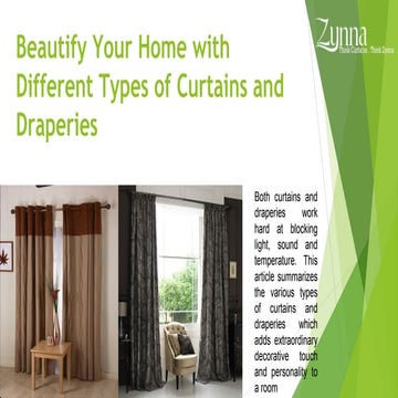Types Of Curtains And Draperies,Contemporary Curtains | PPT