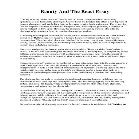 Beauty And The Beast Essay.pdf