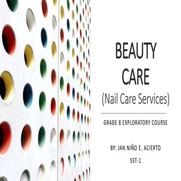 Nail Care Learning Module K-12 | PDF