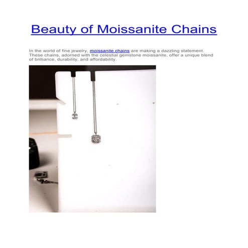 Beauty of Moissanite Chains and pendant. | PDF | Geology | Science